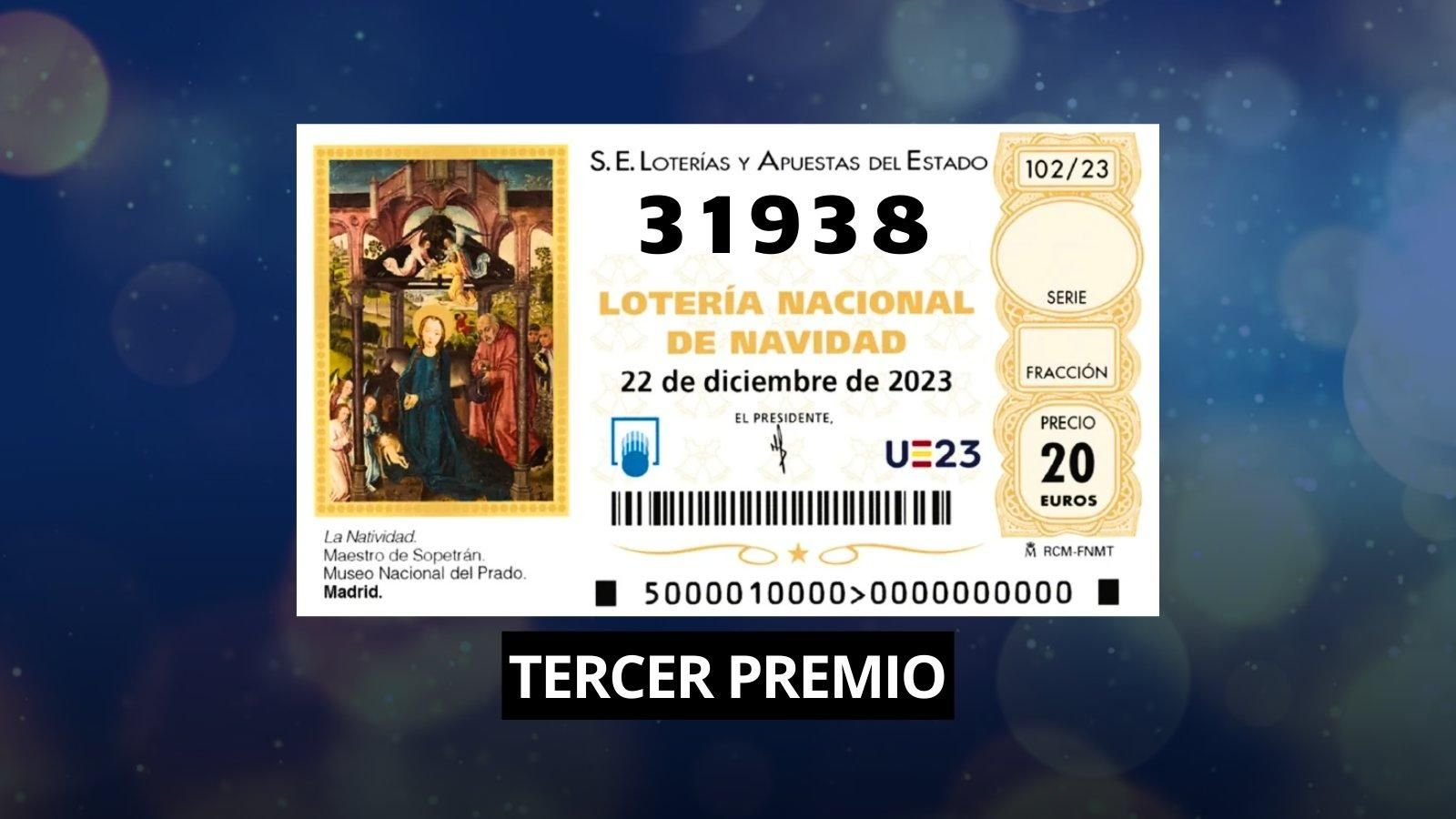 El tercer premio de la Lotería de Navidad 2023