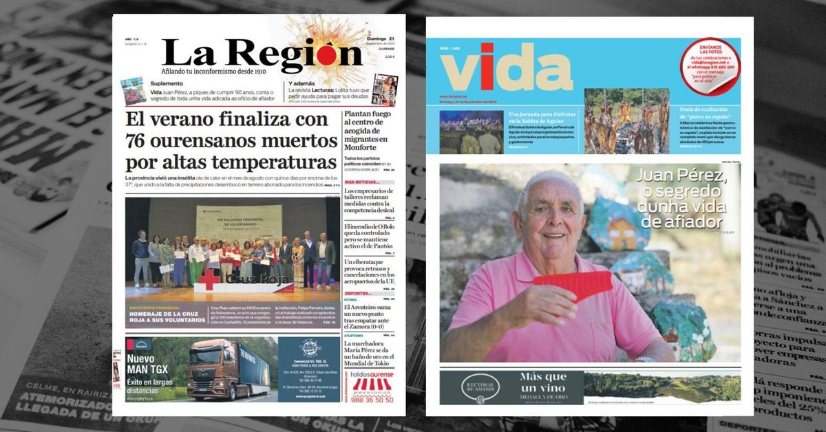 La portada de La Región de este domingo, 21 de septiembre