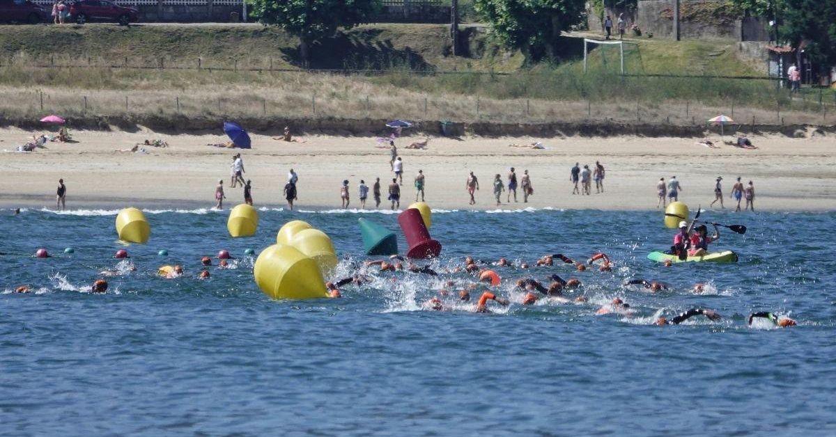 Travesía a nado en Nigrán: Marcos Vila y Alba Varela, triunfadores
