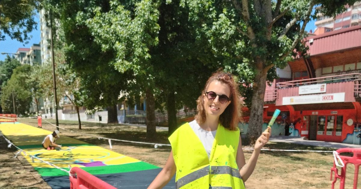 El mural de Vanesa Álvarez ya llegó al volcán