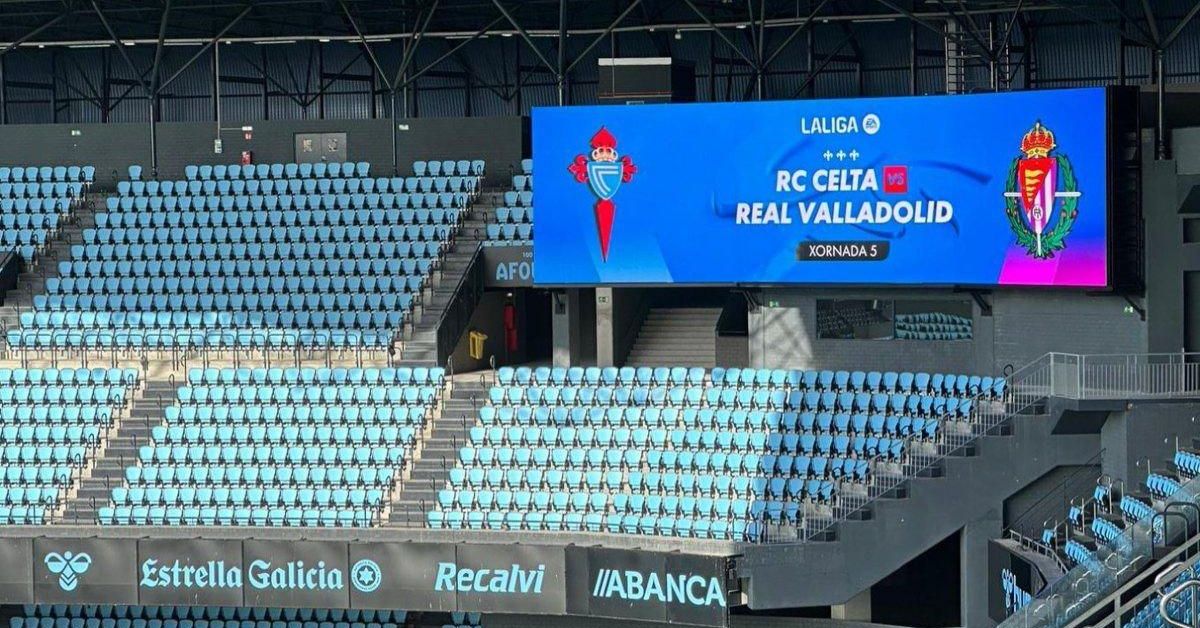 El nuevo vídeo marcador de Balaídos entra en funcionamiento