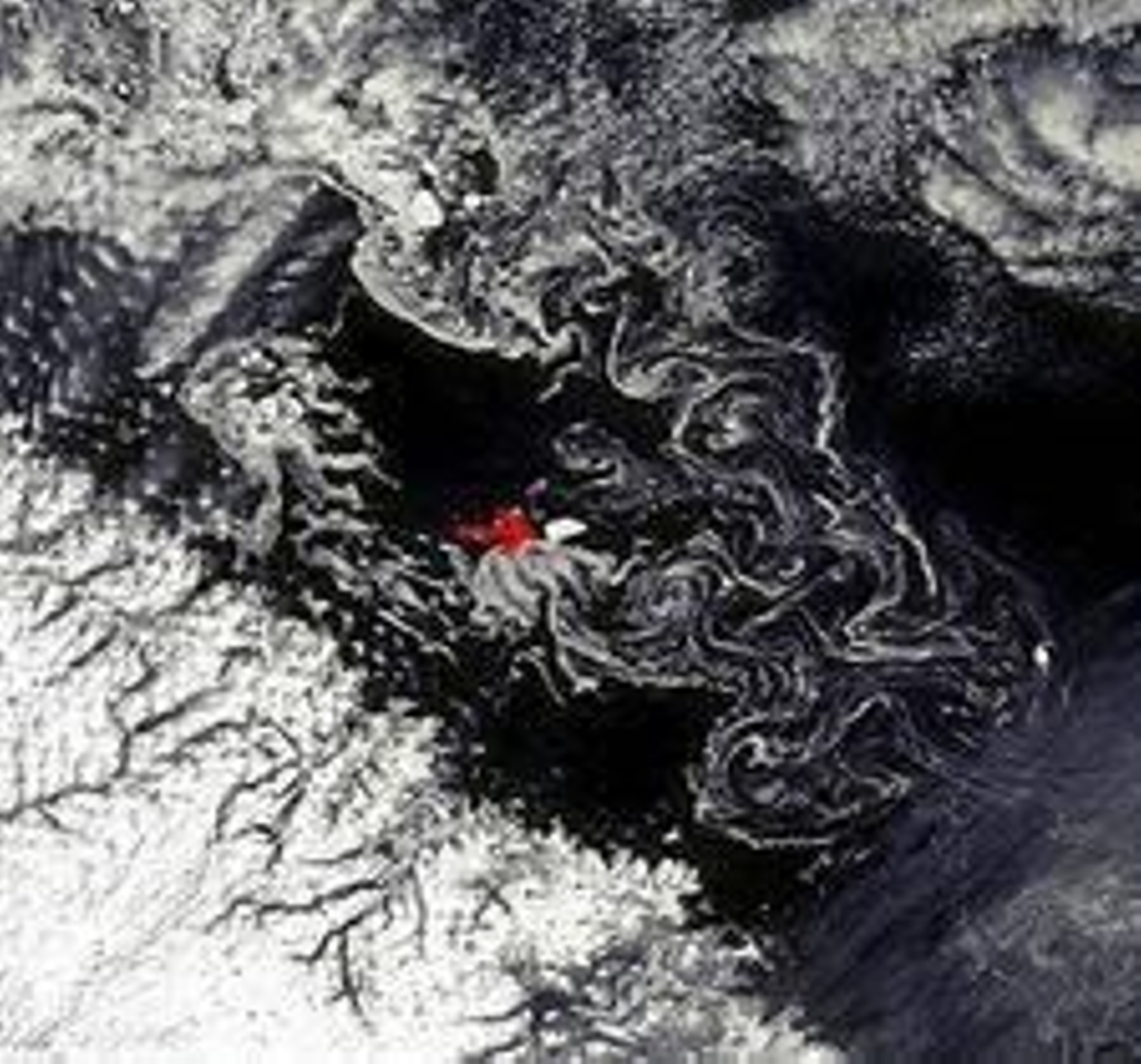 Un enorme iceberg, captado desde el espacio en el Mar de Labrador