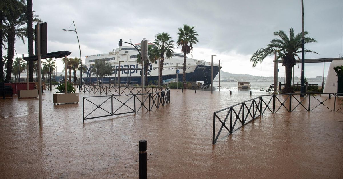 Galería | Ibiza bajo el agua: Estas son las imágenes del temporal