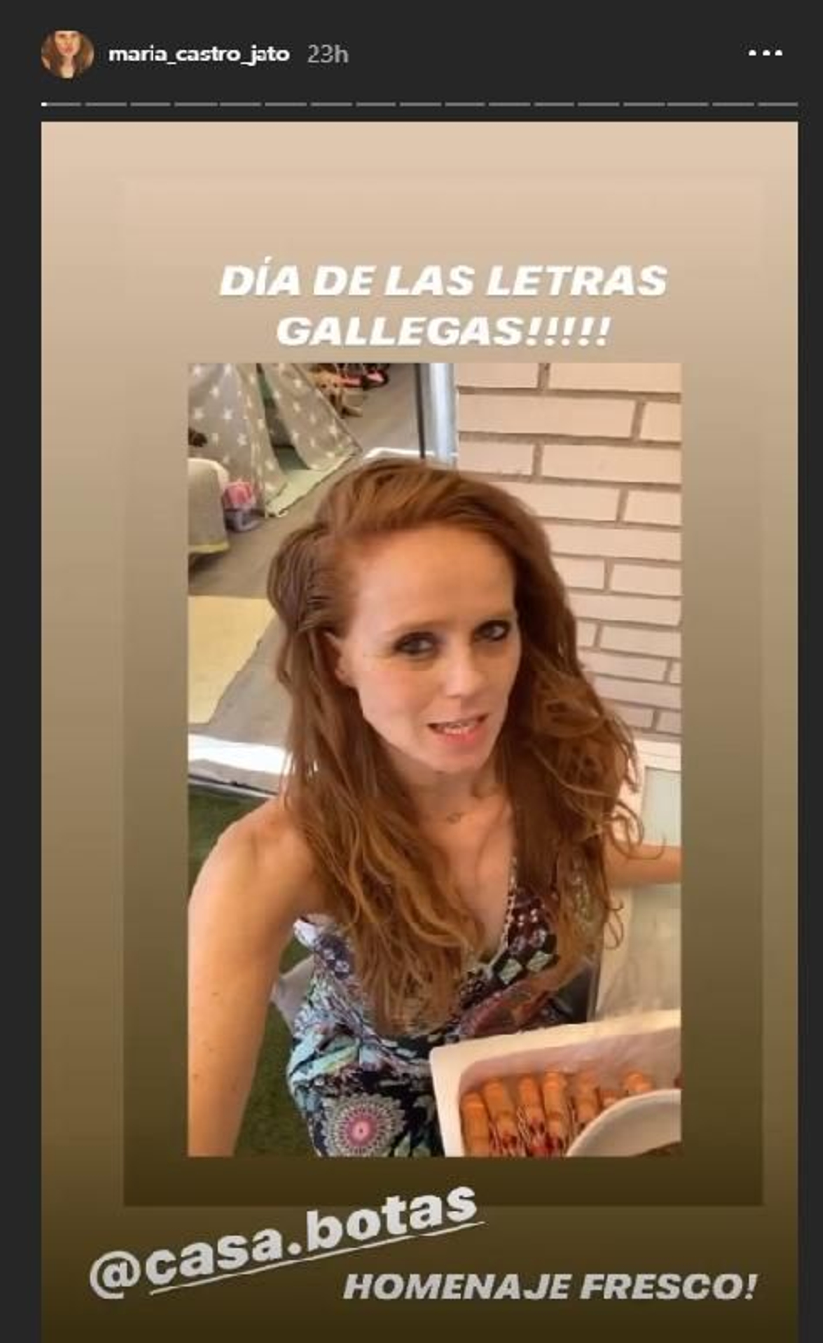 Así celebró María Castro el Día das Letras Galegas