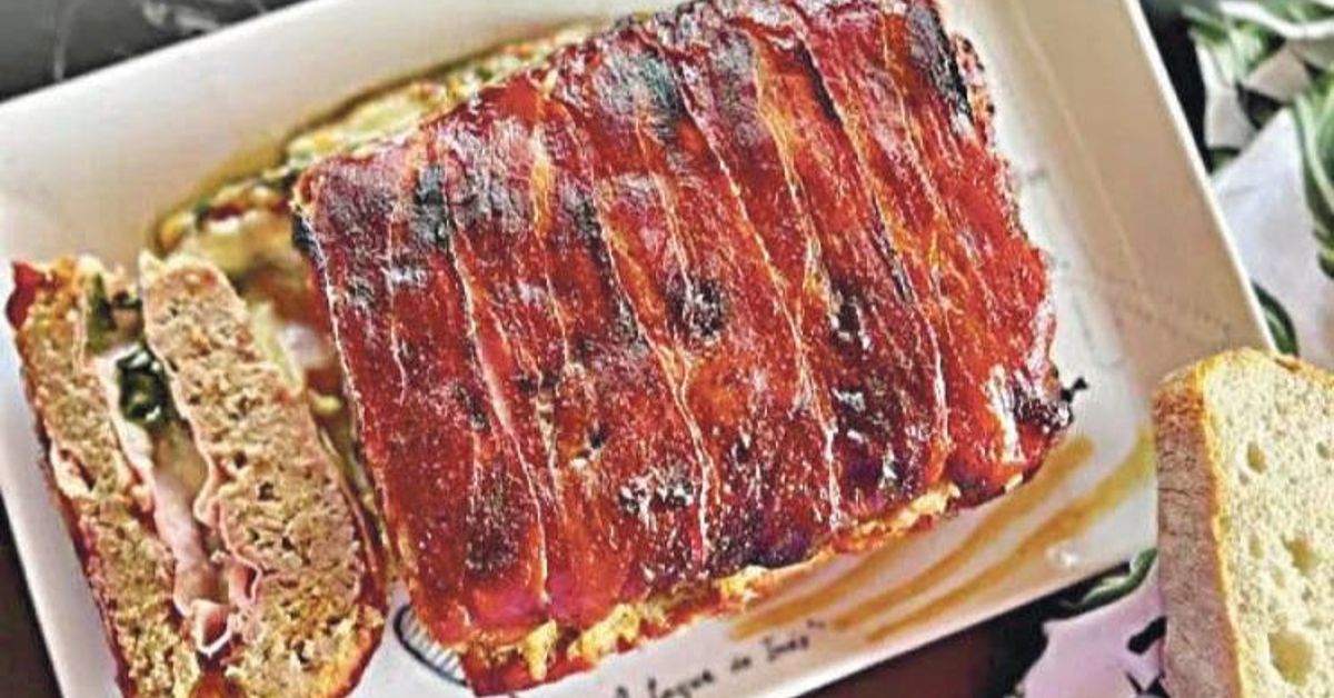Receta | Rollo de carne picada con bacon y espinacas