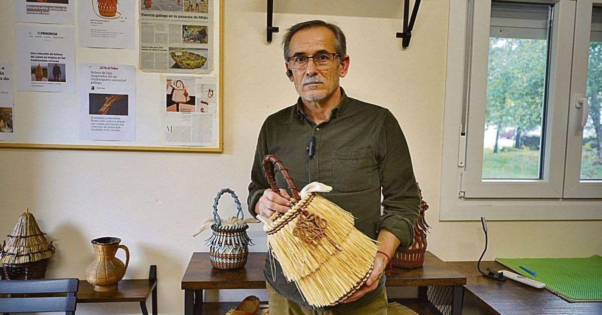 Álvaro Leiro, el cesteiro que llevó a Pazos de Borbén a la alta costura