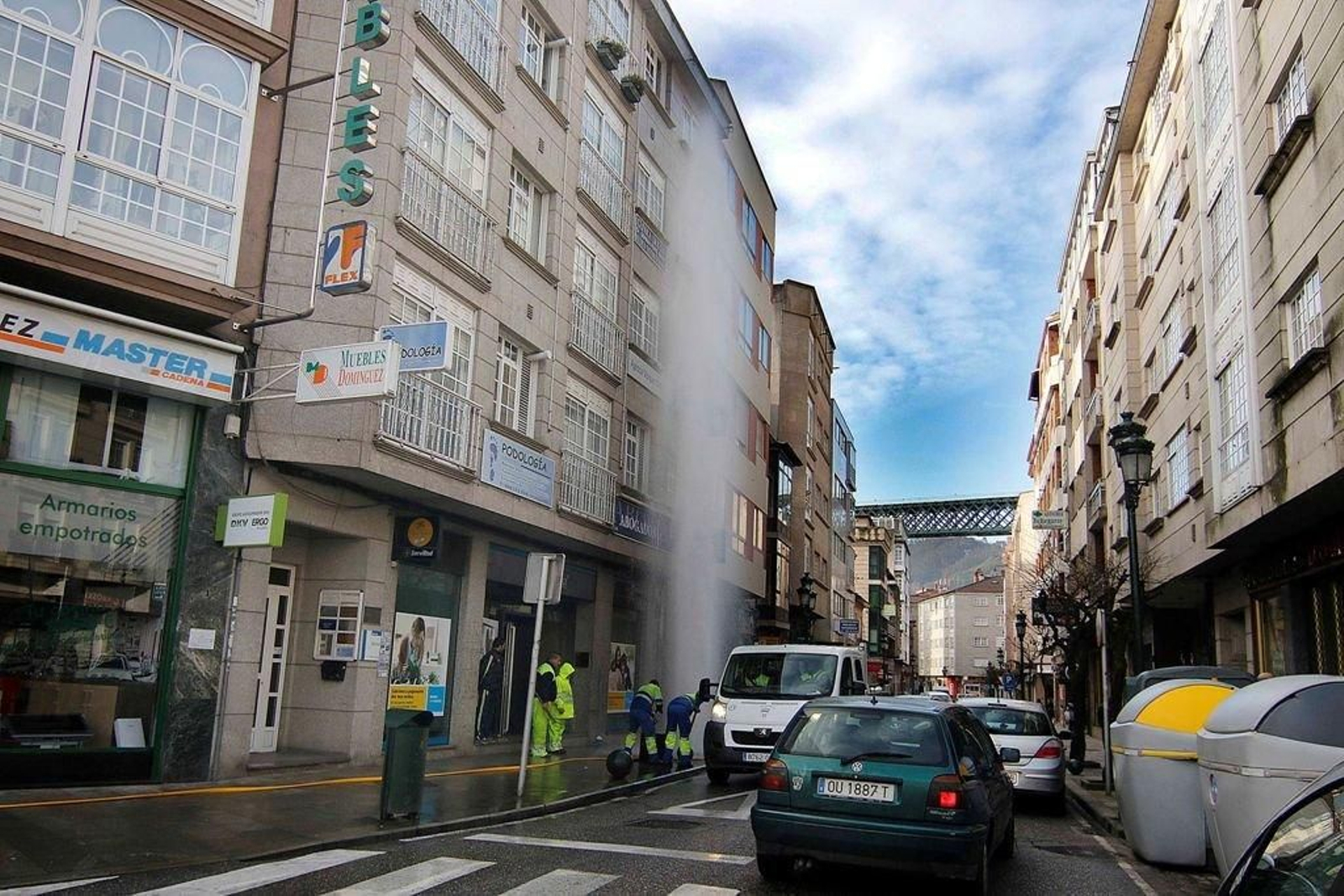 Un surtidor en el centro de Redondela